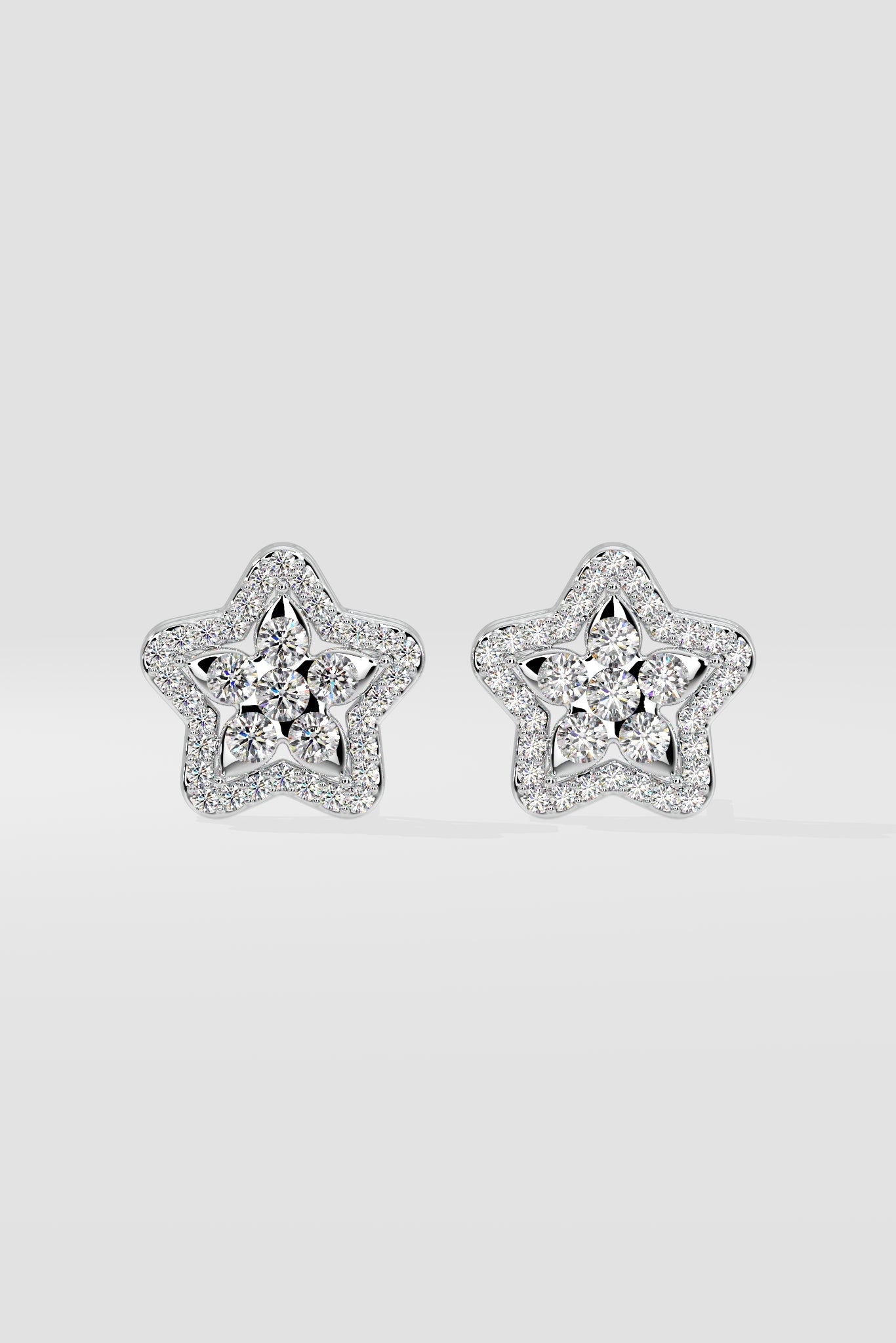 Cluster Diamond Star Halo Earrings – Lustr Diamonds