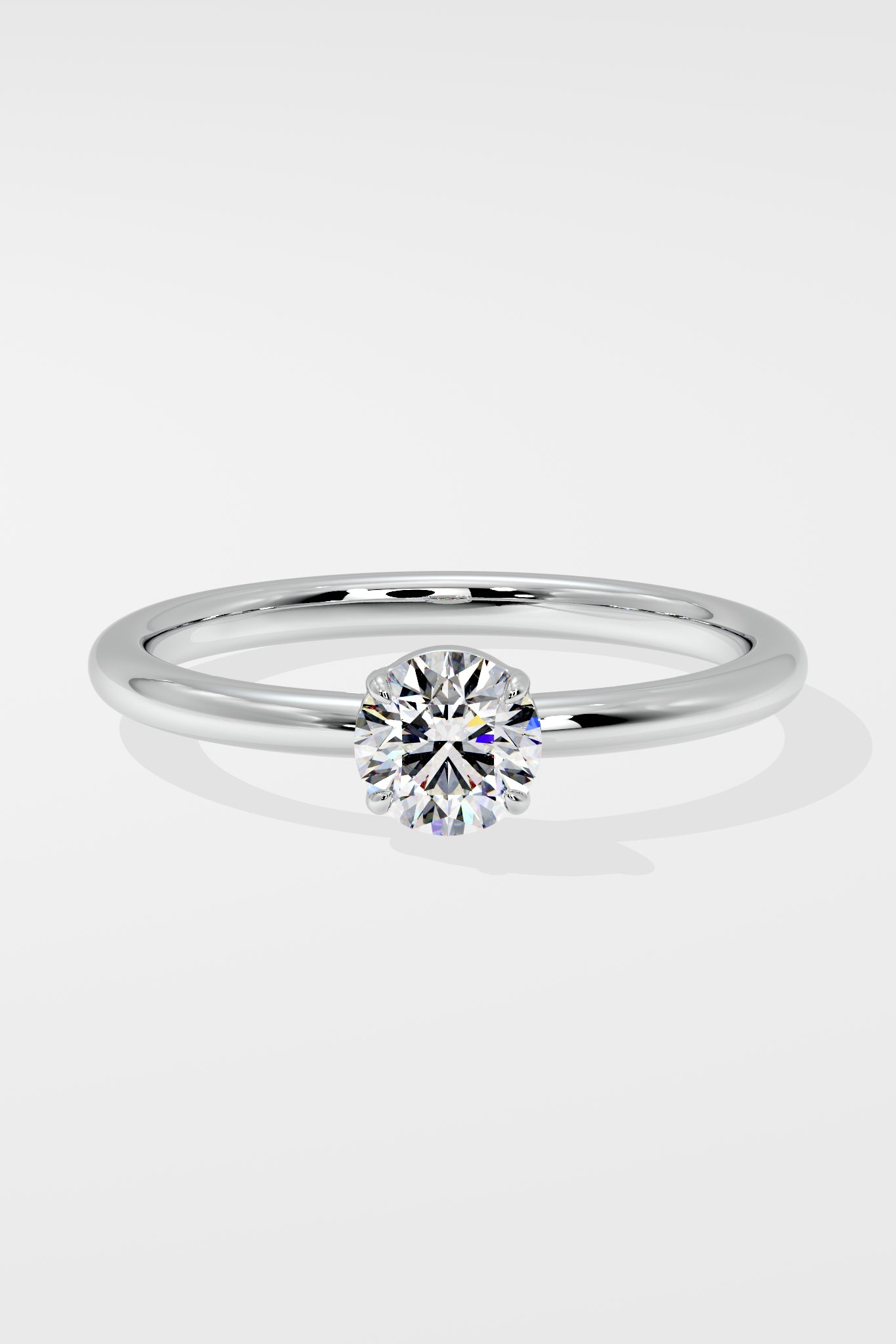Mini Solitaire Lab Diamond Engagement Ring – Lustr Diamonds