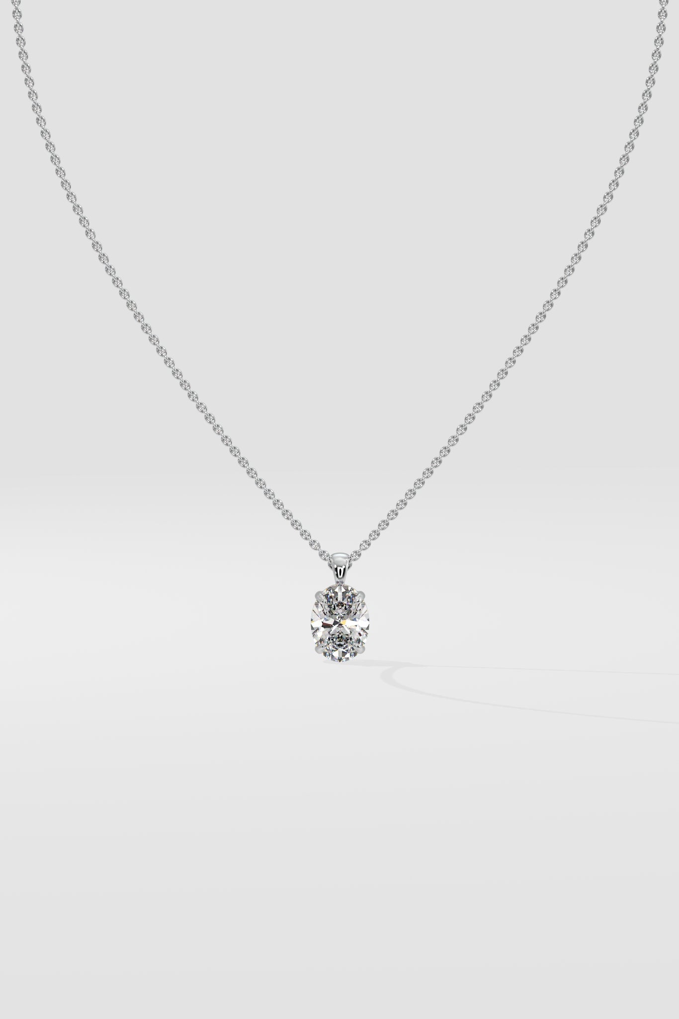 Oval Lab Diamond Pendant – Lustr Diamonds
