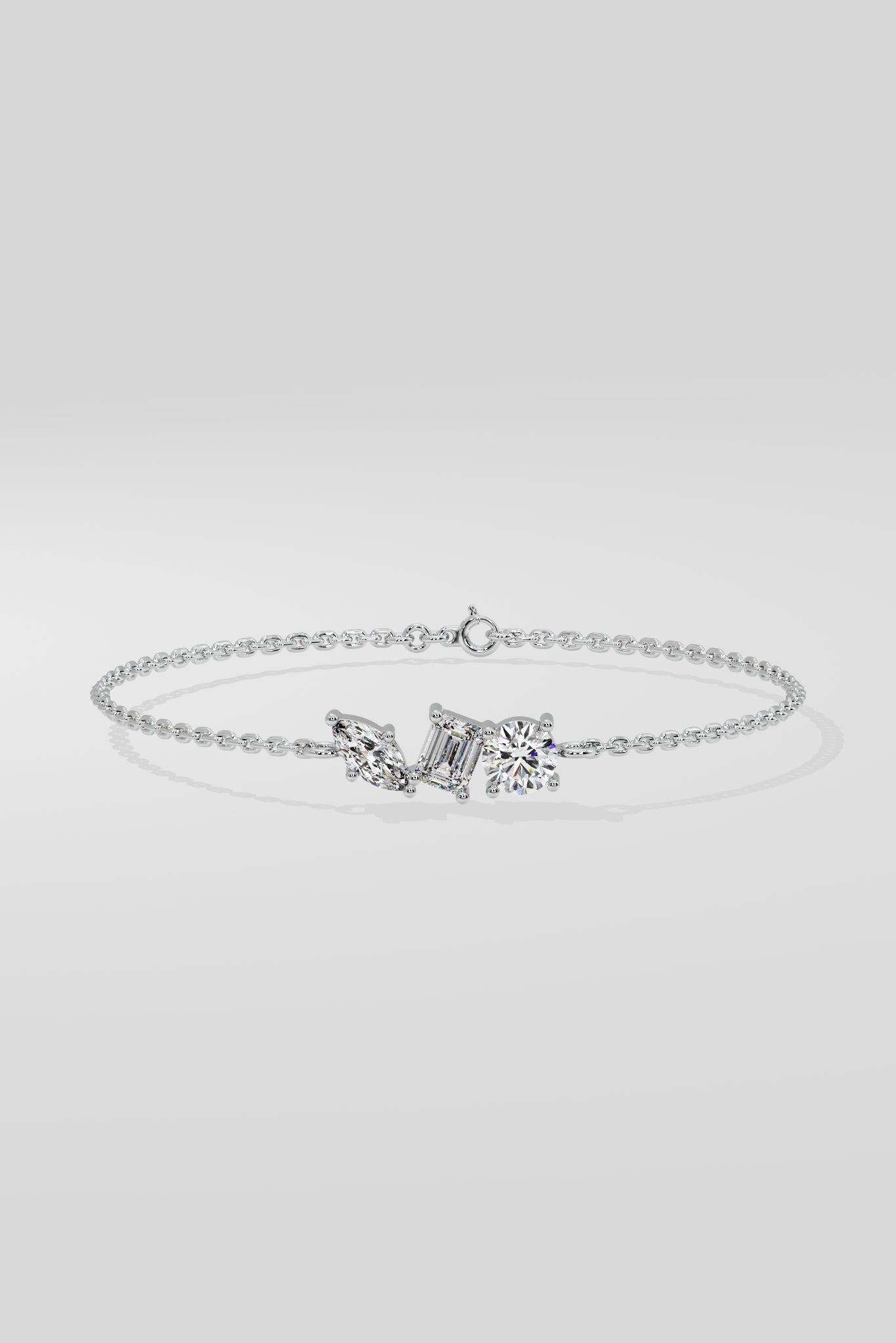 Trio- Stone Lab Diamond Bracelet – Lustr Diamonds