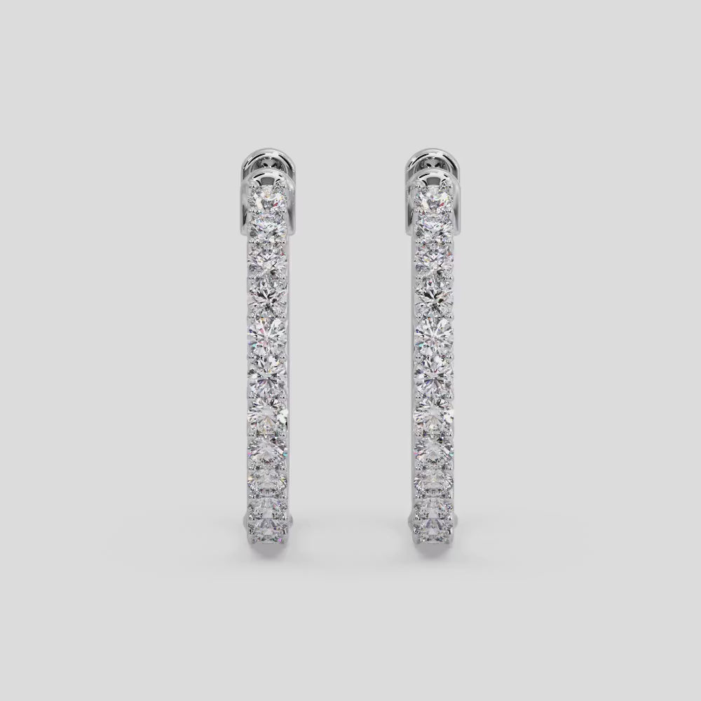 Lab Diamond Hoop Earrings – Lustr Diamonds