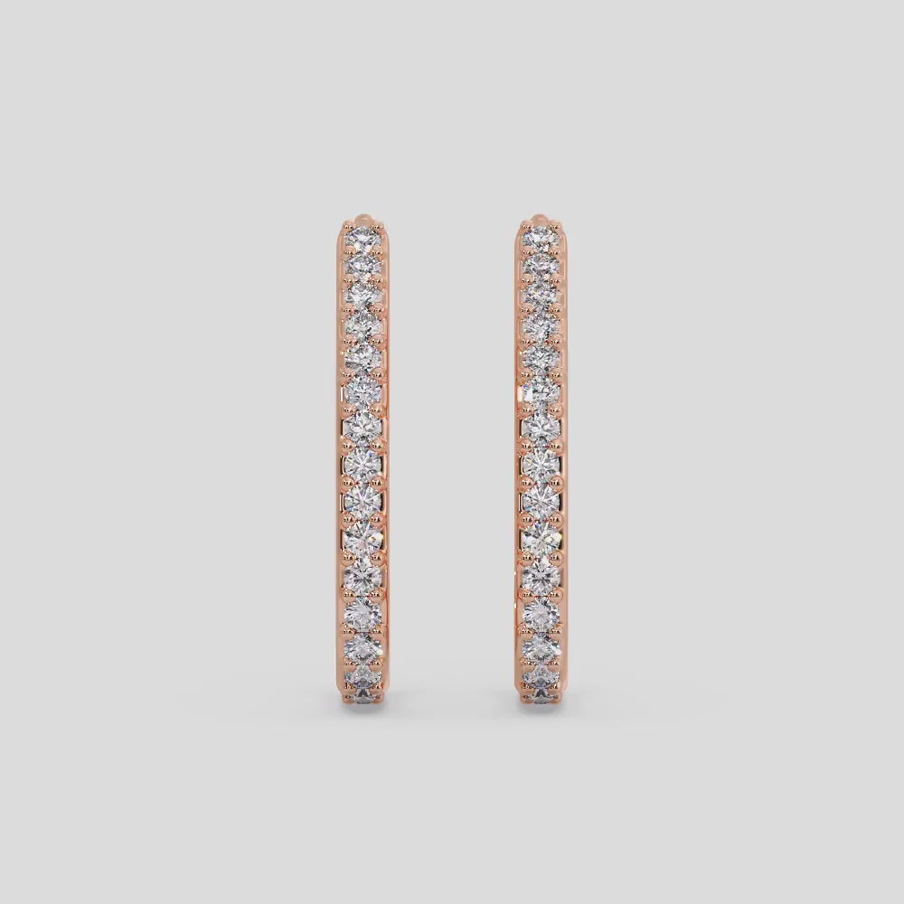 Vertical Half Hoops – Lustr Diamonds